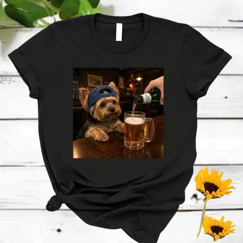 Personalized Dogs Drinking Beer T-shirt, Funny Dog Lover Tee - Etsy