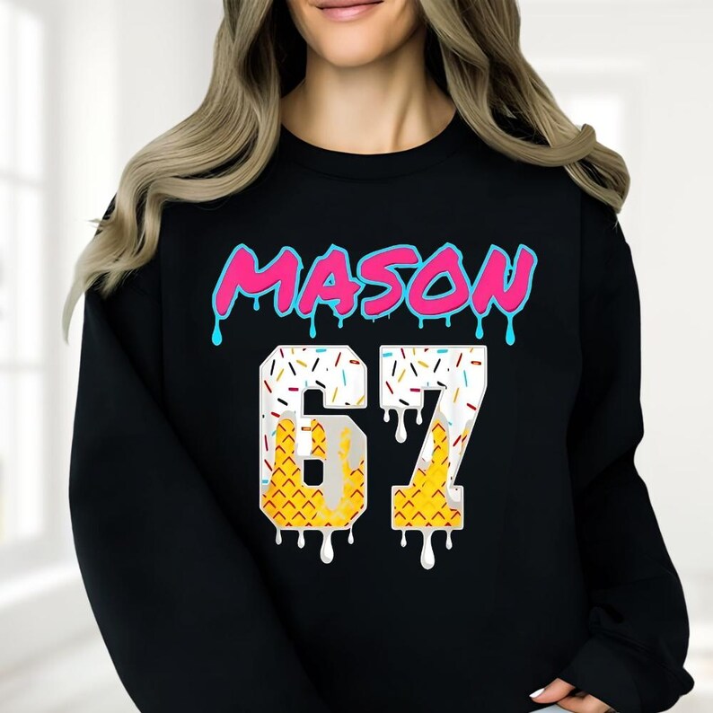 Six Seven Ice Cream Drip Sport Shirt, 67 Fun Mason Meme Tshirt, Basketing Sports Clothing ...