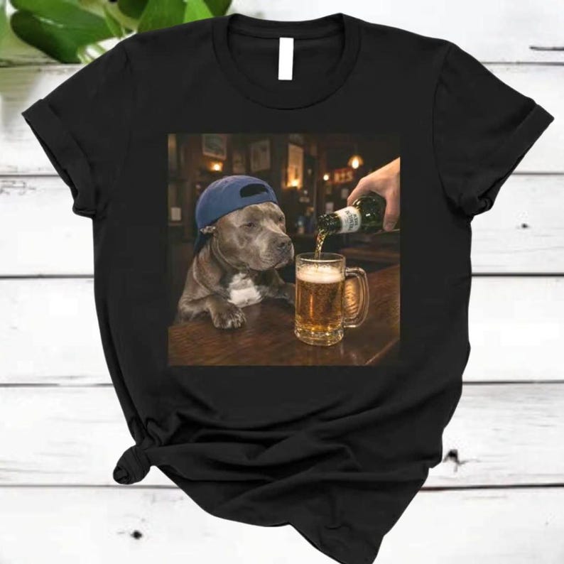 Personalized Dogs Drinking Beer T-shirt, Funny Dog Lover Tee - Etsy
