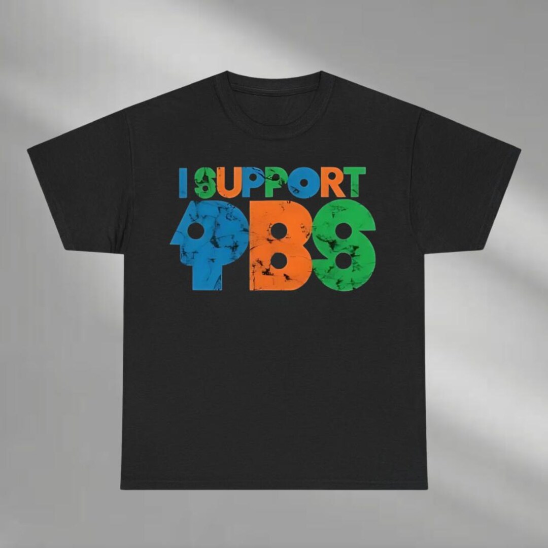 I Support PBS Shirt, Vintage PBS Logo Shirt,retro Public Broadcasting ...