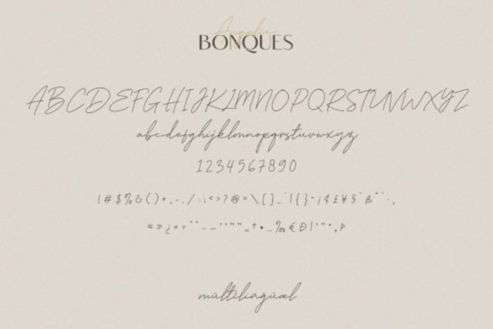 Angelic Bonques Trio Font, Elegant Font, Calligraphy Font, Modern Font ...