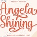 Angela Shining Font, Minimalist Font, Cricut Fonts, Casual Font, Modern ...