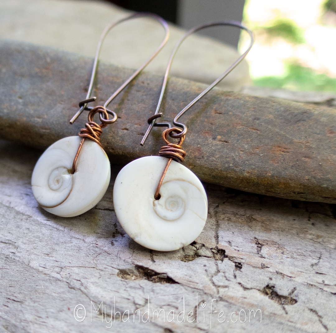 Operculum Shell Earrings | Shiva Eye Shell Earrings | Earthy and ...
