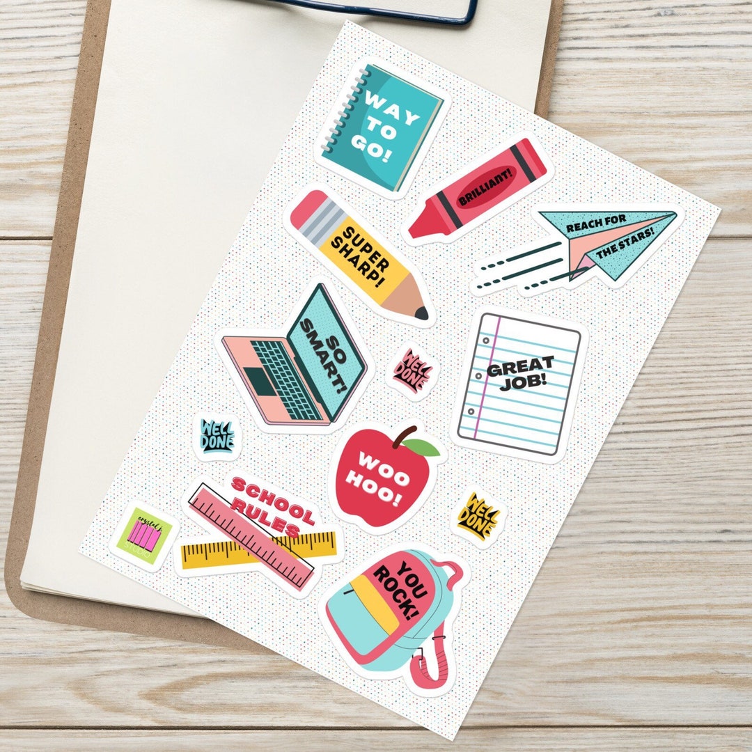 Teacher Reward Sticker Pack | School Themed Stickers Back to School ...