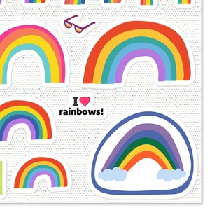 Rainbow Stickers | Rainbow Sticker Pack Cute Rainbow Decals I Love ...