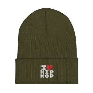 I Love Hip Hop Beanie 90s Old School Rap Music Skull Cap Embroidered ...