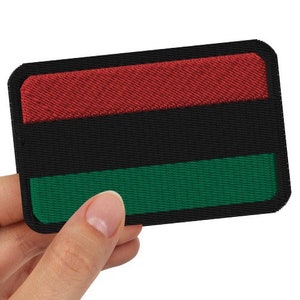 Pan African Flag Patch | Red Black and Green Embroidered Flag Patch ...