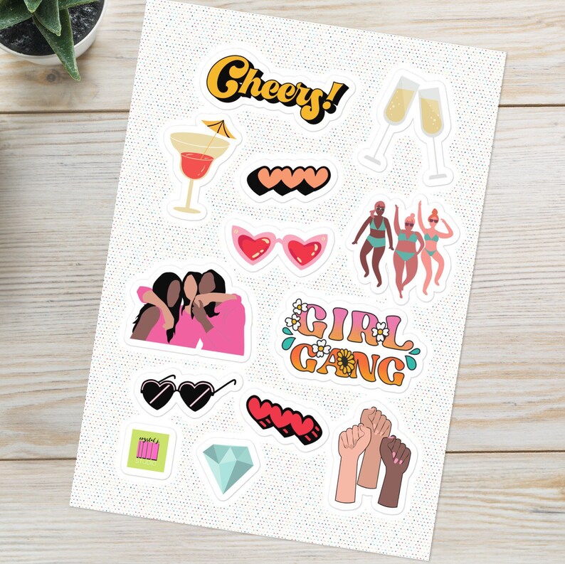 Girl Gang Stickers Bachelorette Scrapbook Sticker Pack Girls Weekend ...