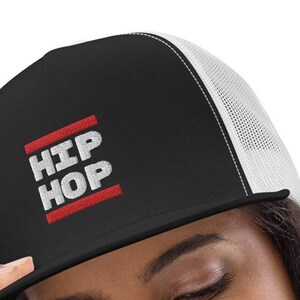 Vintage 80s Hip Hop Trucker Hat | Rap Music Gift DJ Gift | Embroidered ...