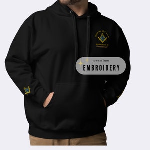 Masonic Hoodie | Personalized Freemason Blue Lodge Hoodie Customizable ...