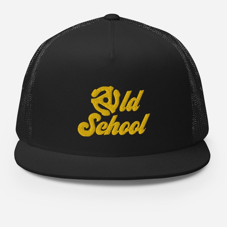 Old School Trucker Hat Seventies Script Embroidered Retro - Etsy