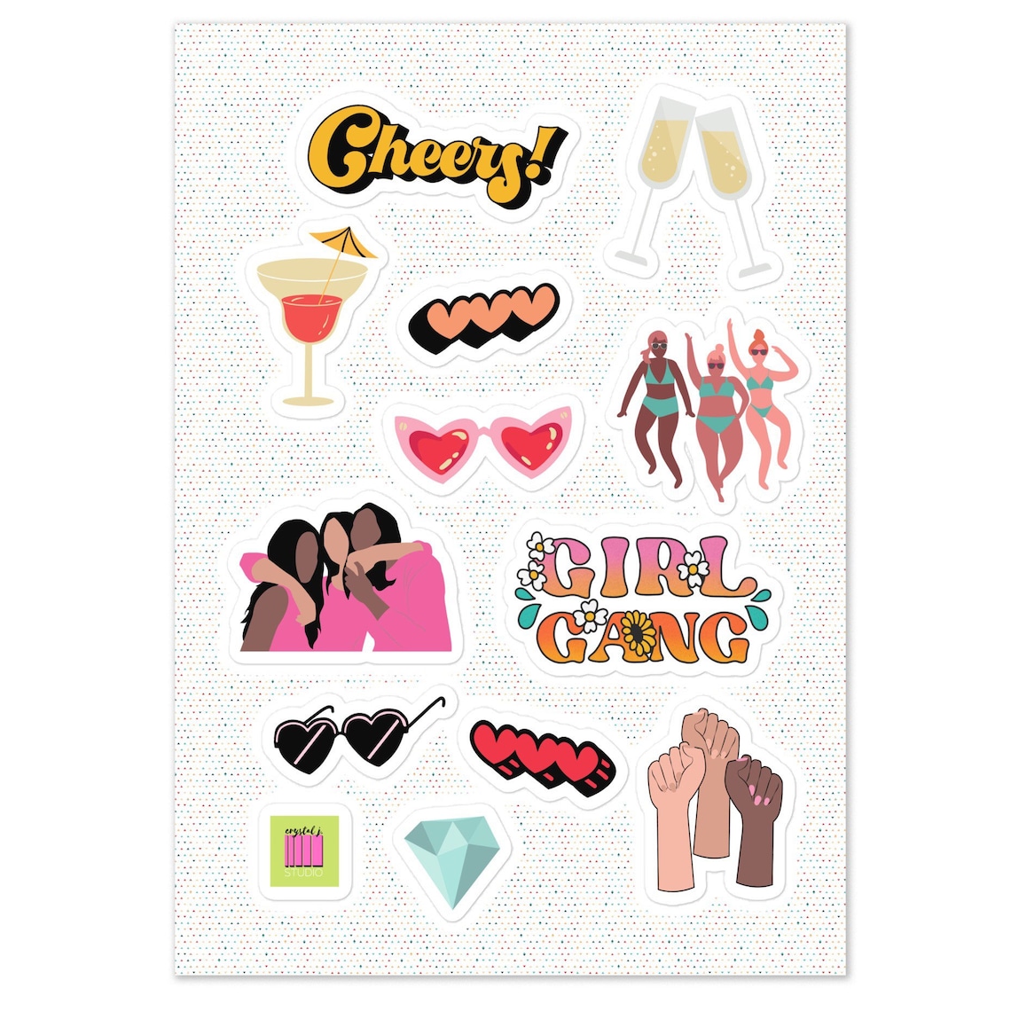 Girl Gang Stickers Bachelorette Scrapbook Sticker Pack - Etsy