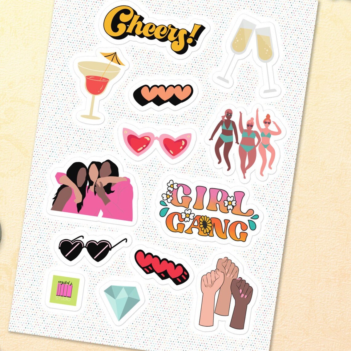 Girl Gang Stickers Bachelorette Scrapbook Sticker Pack - Etsy