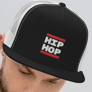 Vintage 80s Hip Hop Trucker Hat | Rap Music Gift DJ Gift | Embroidered ...