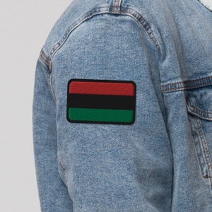 Pan African Flag Patch | Red Black and Green Embroidered Flag Patch ...