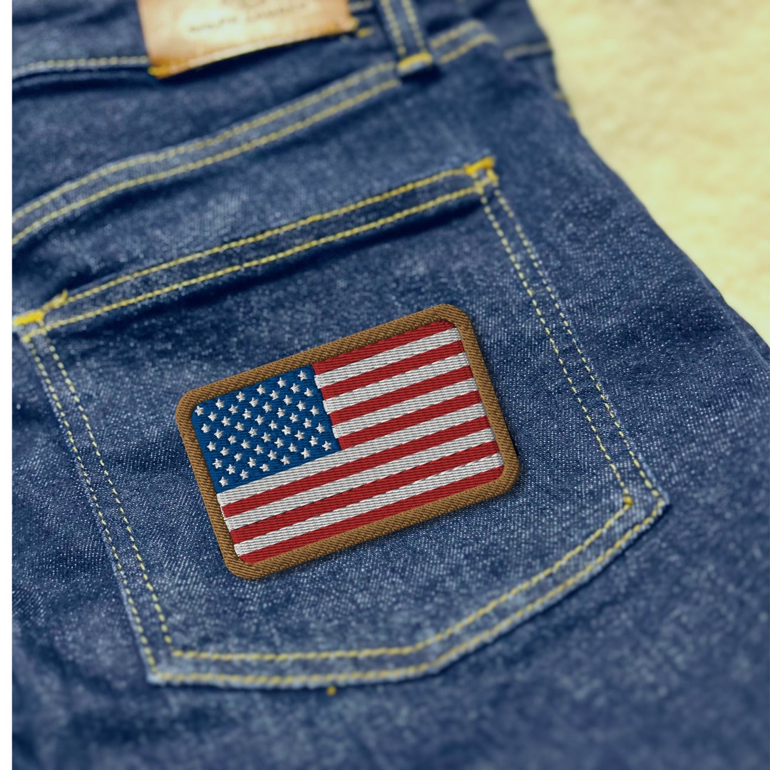 USA Flag Patch | Red White and Blue Embroidered Patch Flag USA History ...