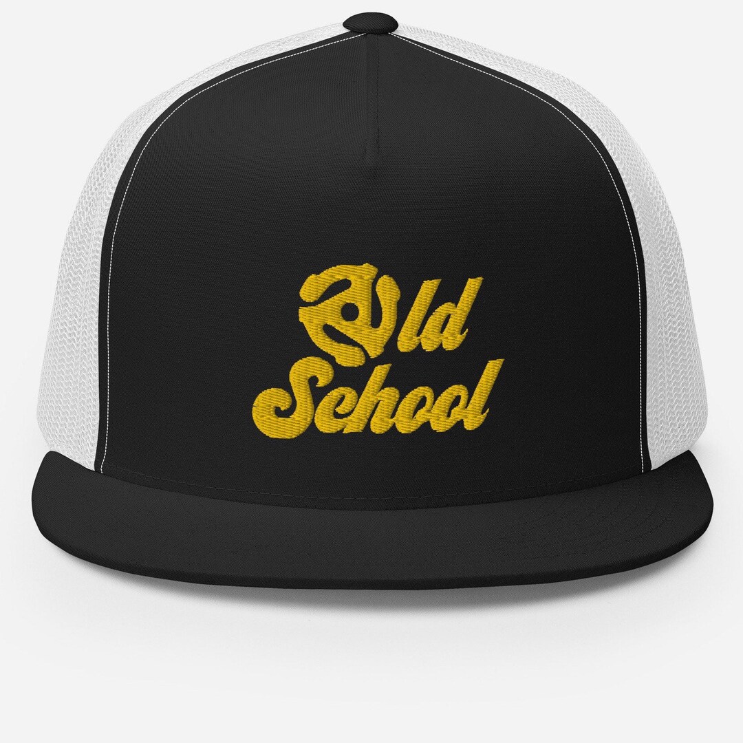 Old School Trucker Hat Seventies Script Embroidered Retro - Etsy