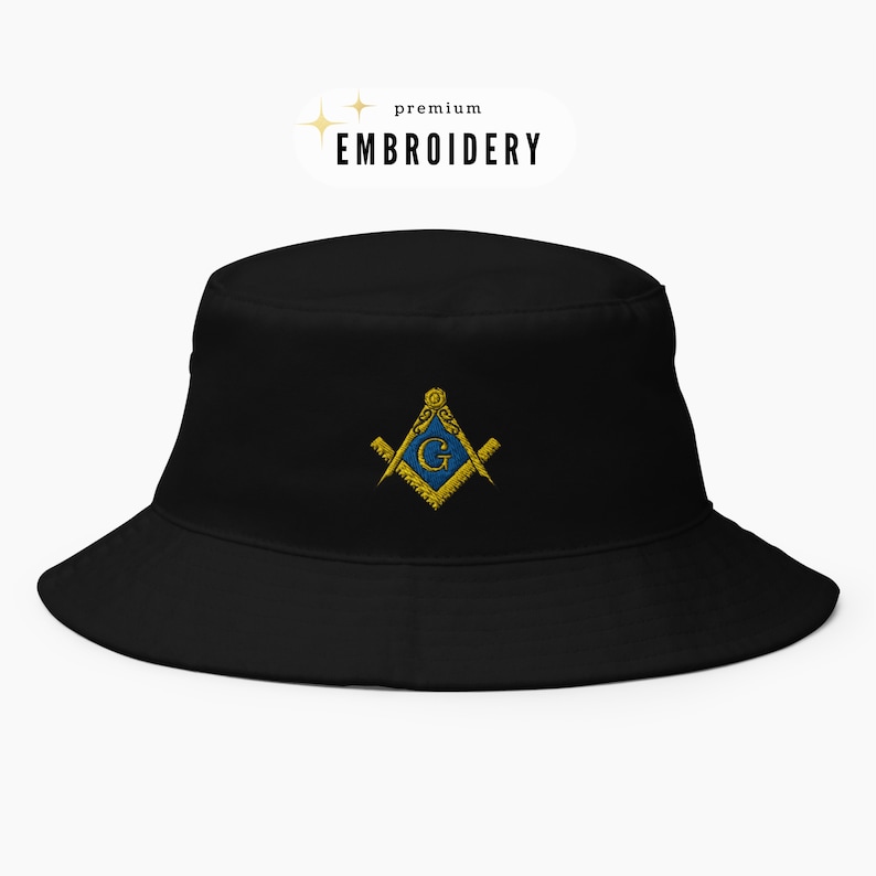 Mason Bucket Hat | Masonic Embroidery, Embroidered Cap Masonic Apparel ...