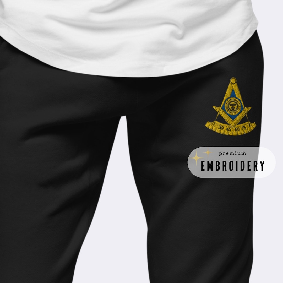 Past Master Mason Sweatpants Personalized Embroidered Masonic Jogger ...