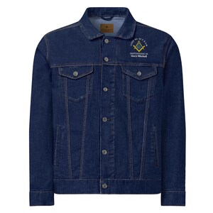 Masonic Jacket | Custom Embroidered Denim Jacket Mason Jean Jacket ...