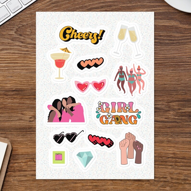Girl Gang Stickers Bachelorette Scrapbook Sticker Pack Girls Weekend ...