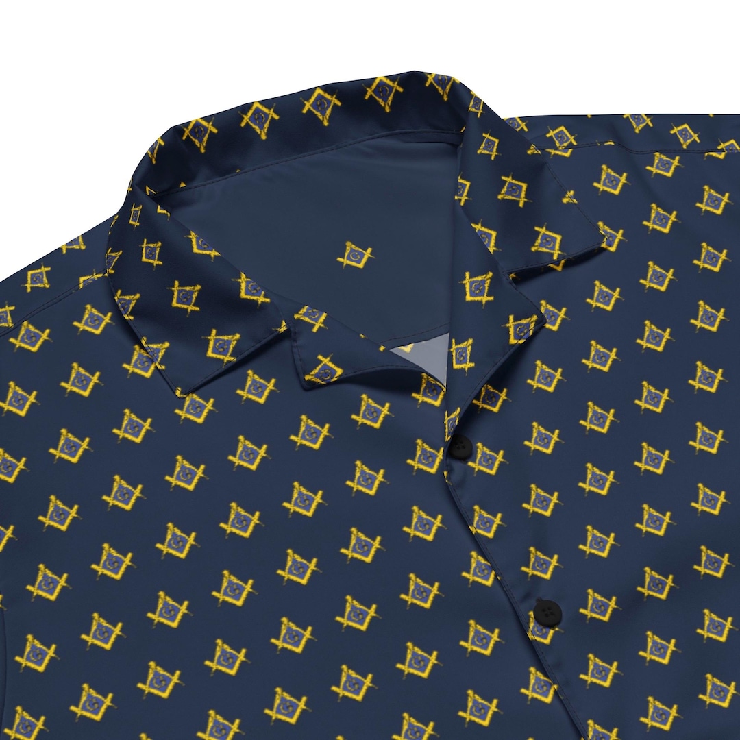 Masonic Compass & Square Button-down Shirt: Freemason Lodge Apparel - Etsy