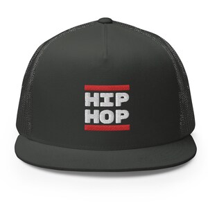 Vintage 80s Hip Hop Trucker Hat | Rap Music Gift DJ Gift | Embroidered ...
