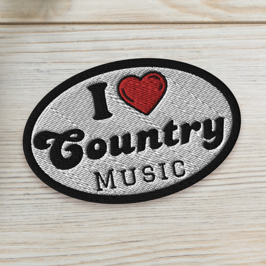 I Love Country Music Patch | Country Music Patch Iron on Patch Country ...