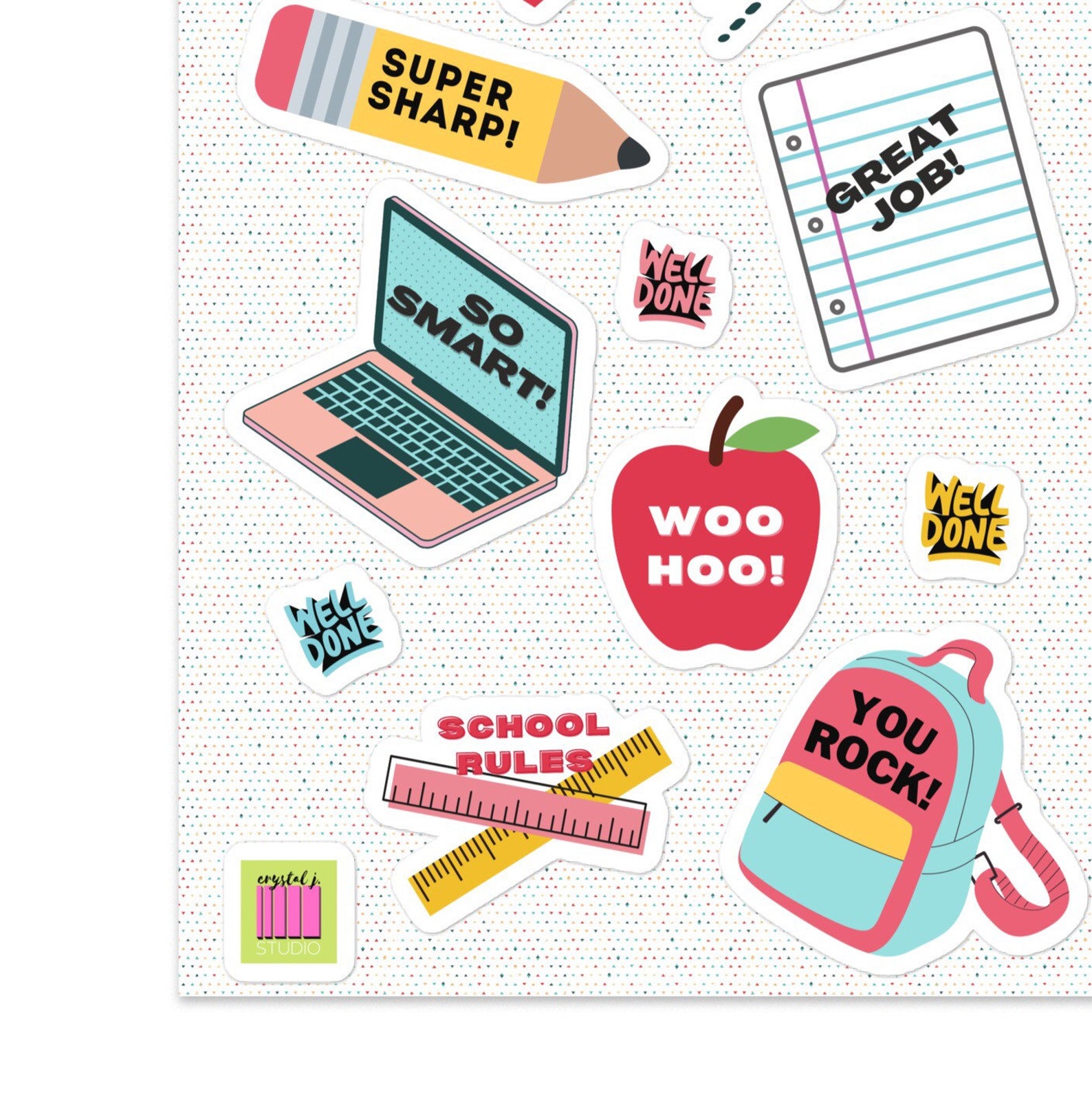 Teacher Reward Sticker Pack School Themed Stickers Back to School Gift ...