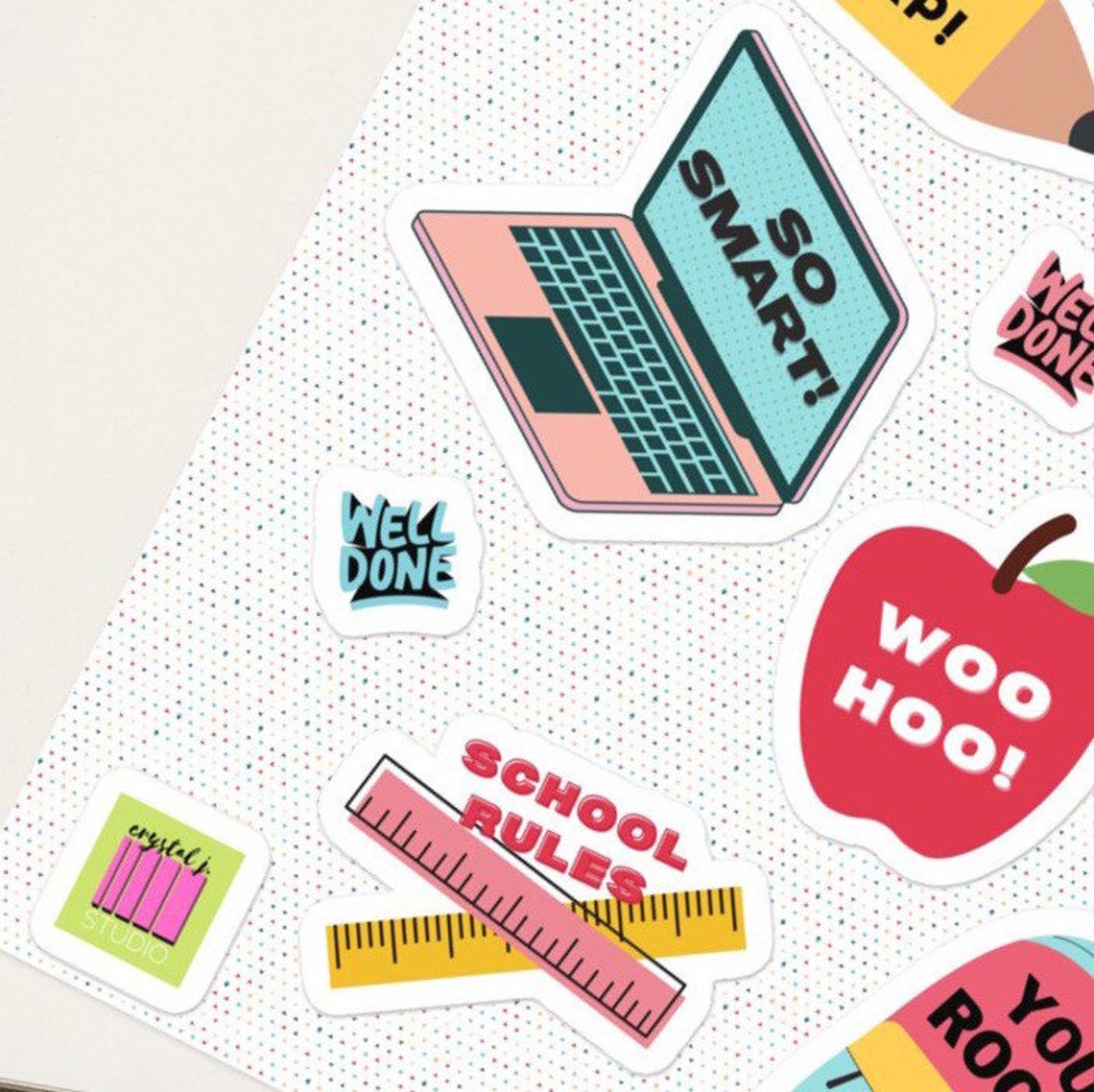 Teacher Reward Sticker Pack School Themed Stickers Back to - Etsy