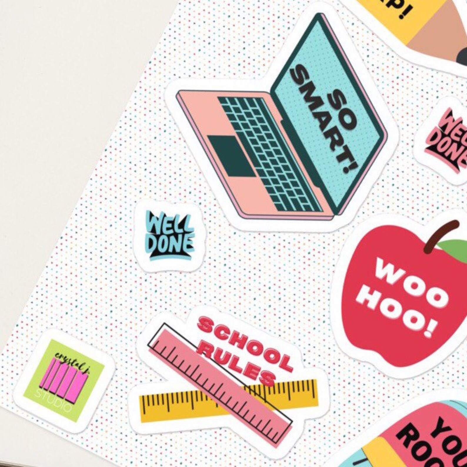 Teacher Reward Sticker Pack School Themed Stickers Back to School Gift ...