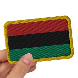 Pan African Flag Patch | Red Black and Green Embroidered Flag Patch ...