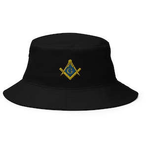 Mason Bucket Hat | Masonic Embroidery, Embroidered Cap Masonic Apparel ...