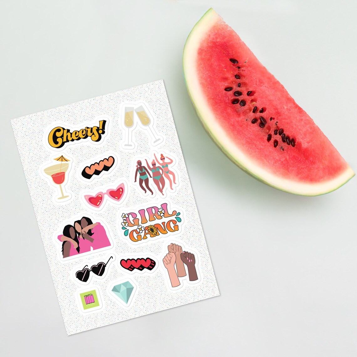 Girl Gang Stickers Bachelorette Scrapbook Sticker Pack - Etsy