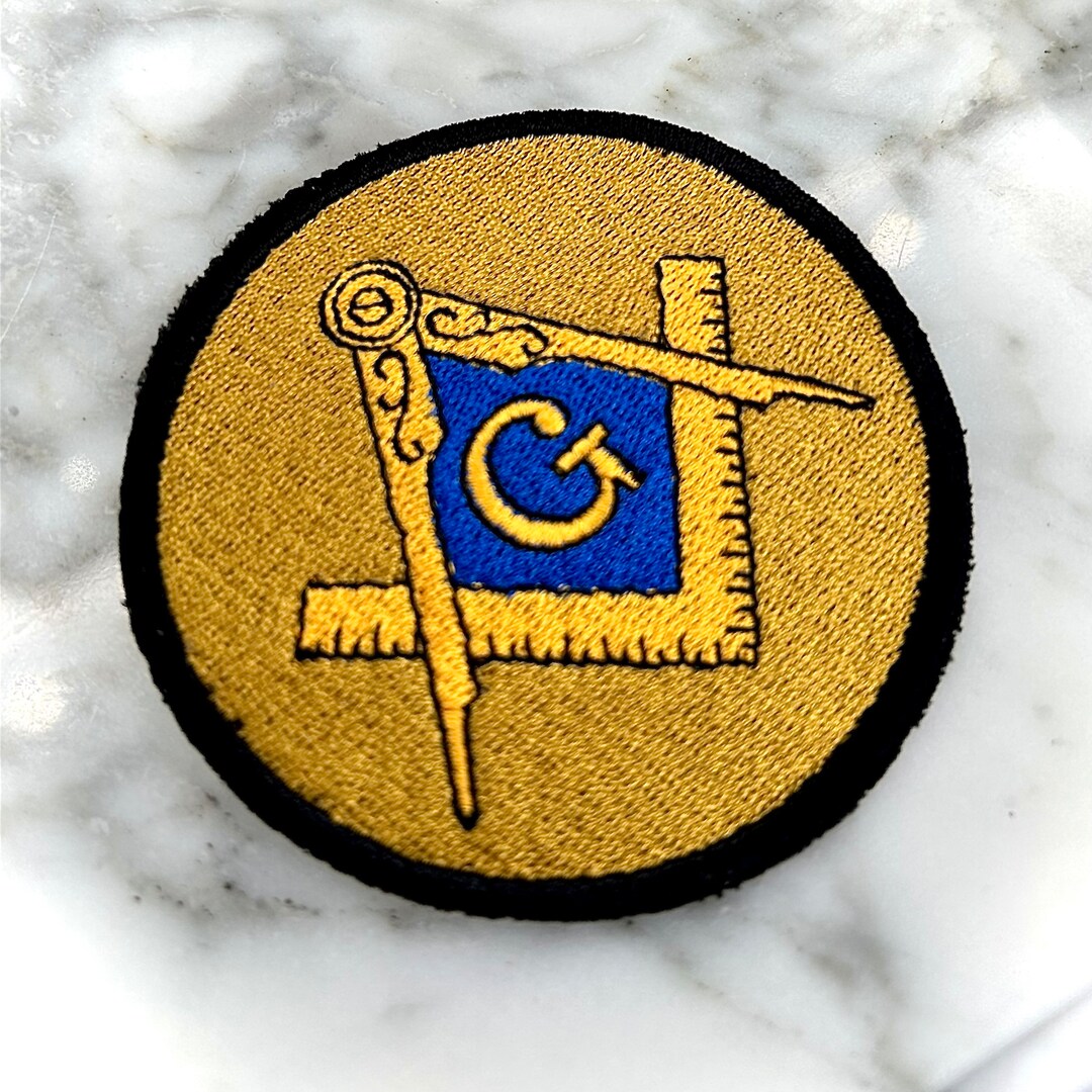 Mason Patch | Round Embroidered Masonic Emblem Patch | Masonic Gift ...