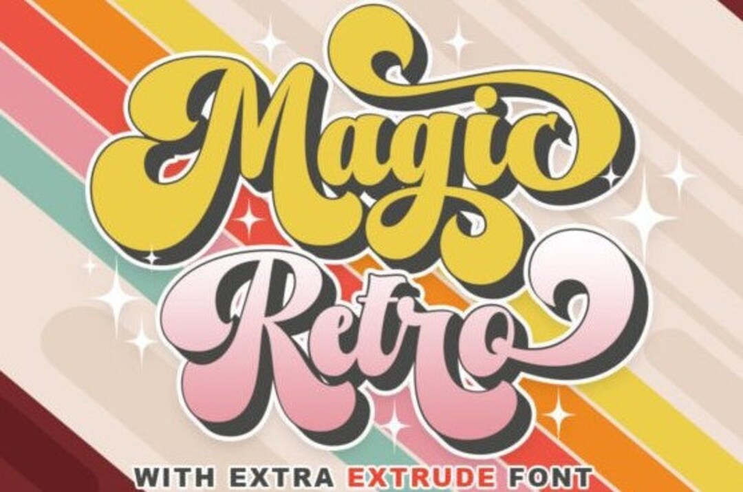 Magic Retro Font, Script Font, Handwritten Font, Personal Modern Font ...