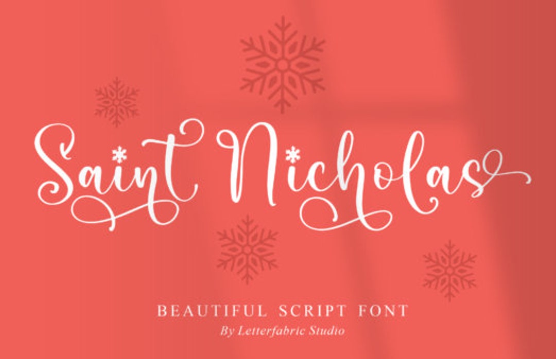 Saint Nicholas Font, Handwritten Font, Retro Font, Vintage Font ...
