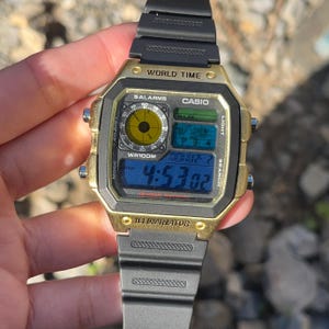 Casio AE1200 MOD Multi Color gold Case - Etsy