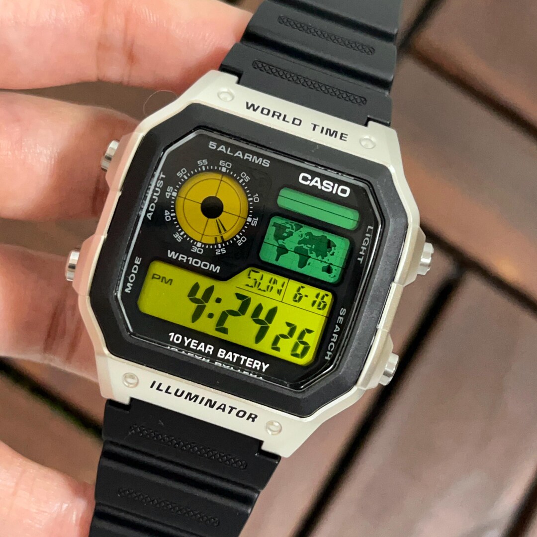 Casio AE1200 Silicone MOD Multi Color - Etsy