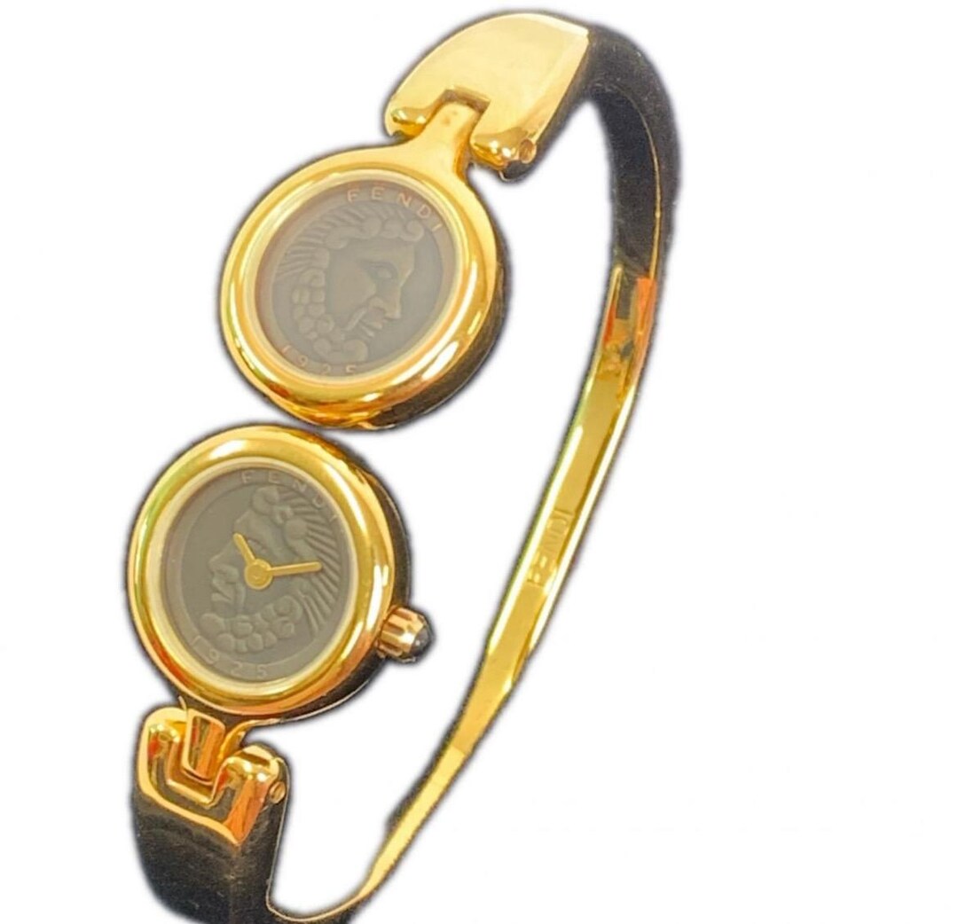 Rare FENDI Bangle Watch Gold - Etsy