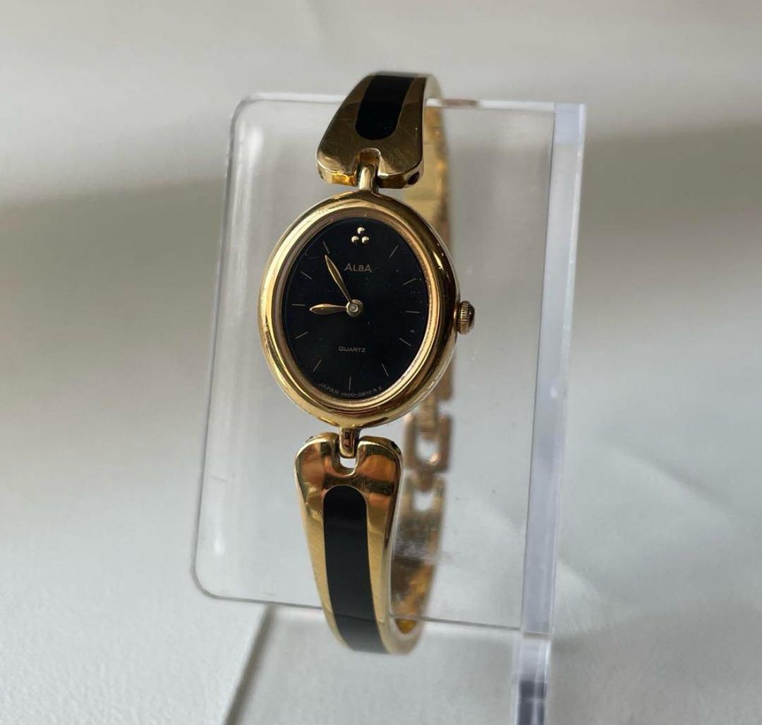 Seiko Alba Women's Vintage Bangle Watch Quartz Gold - Etsy
