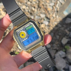 Casio AE1200 MOD Multi Color gold Case - Etsy