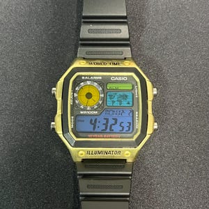 Casio AE1200 MOD Multi Color gold Case - Etsy