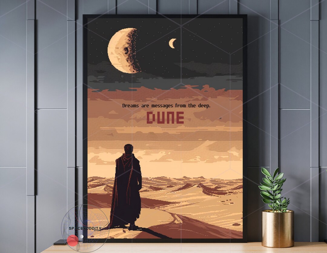 Póster de la película Dune, Pixel Art, Paul Atreides - Etsy España