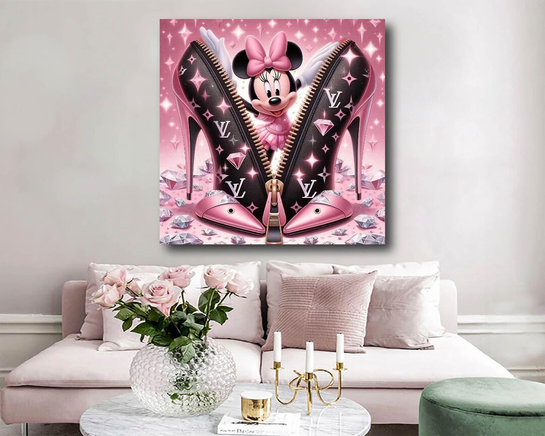 Minnie Mouse in Louis Vuitton Shoes Canvas Poster Print, Minnie Mouse ...