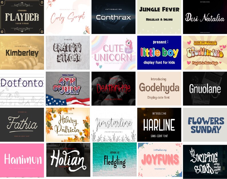 The Ultimate 250 Handwritten Fonts Font Bundle, Heart Font, Cricut, Canva Font, Script Font ...