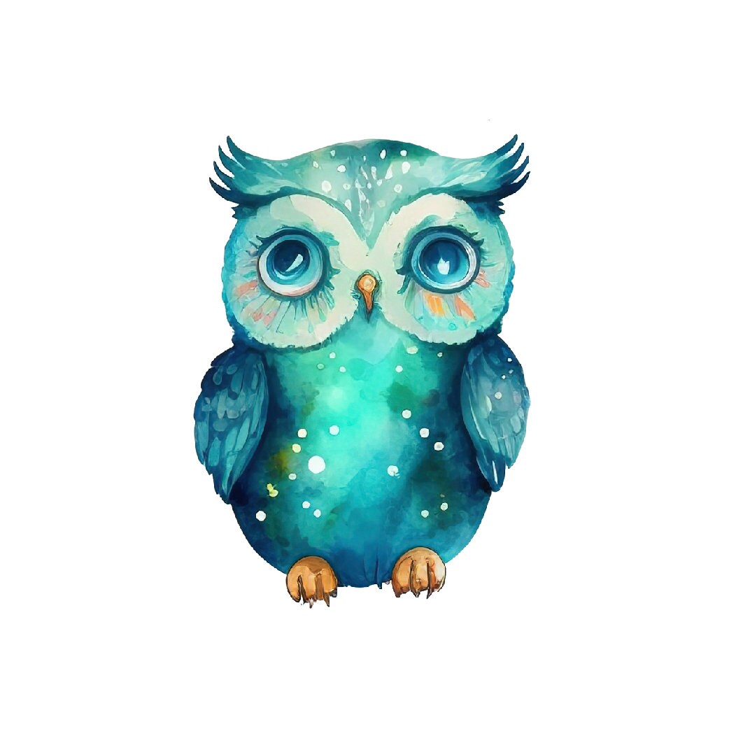 6 Watercolor Pastel Owl PNG Bundle, Digital Crafts Designs Transparent ...