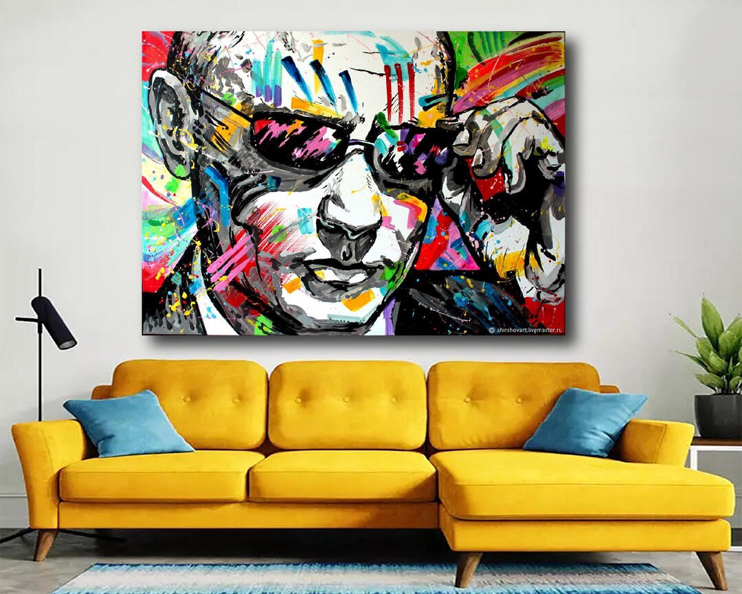 Politician Putin Pop Art Canvas Poster Print, Banksy Putin Art, Putin ...
