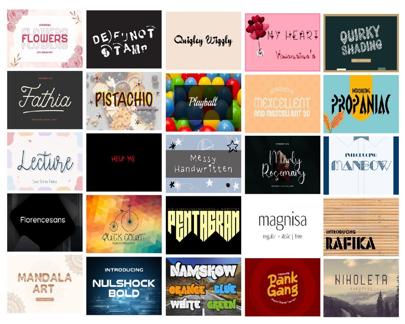 The Ultimate 250 Handwritten Fonts Font Bundle, Heart Font, Cricut ...