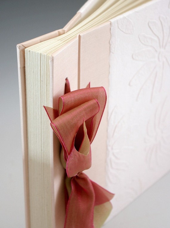 Handmade Photo Album Pink Embossed Daisy Small | Etsy